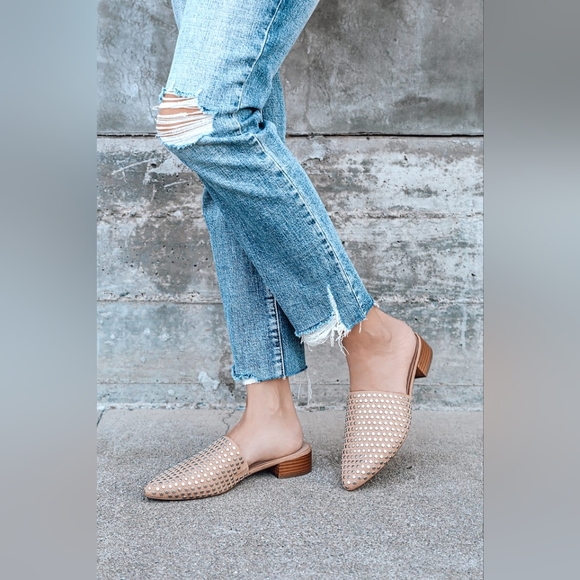 Steve Madden | Shoes | Steve Madden Chime Tan Multi Studded Pointedtoe ...